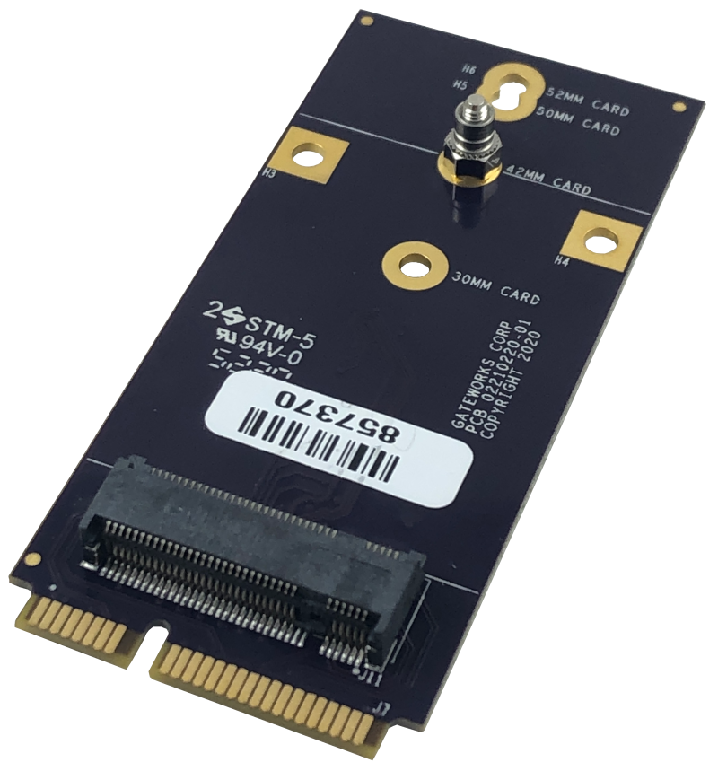 GW16140 M 2 To Mini PCIe Adapter Card Gateworks Corporation Single GW16140 M 2 To Mini PCIe Adapter Card Gateworks Corporation Single